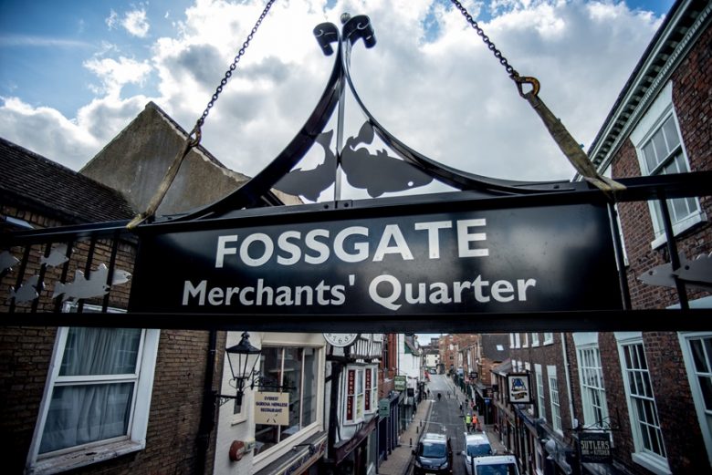 Fossgate Banner Installed - York Civic Trust
