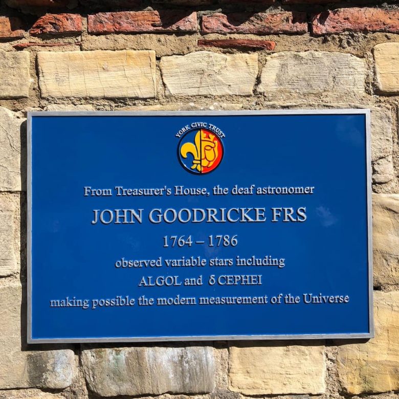 Revised John Goodricke Plaque Installed - York Civic Trust